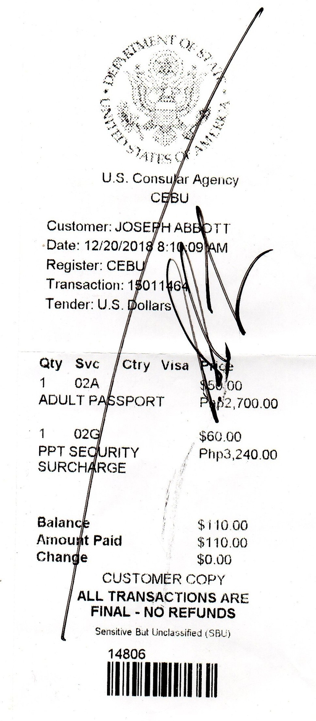 US Passport Renewal - Dove Free Spirit