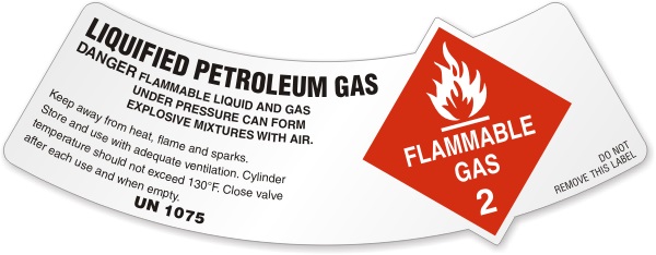 LPG Tank Warning/Safety Labels - Dove Free Spirit