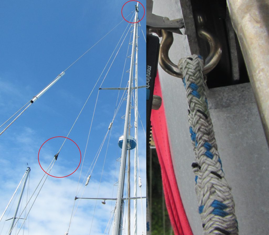 Initial Inspection Running Rigging - Dove Free Spirit