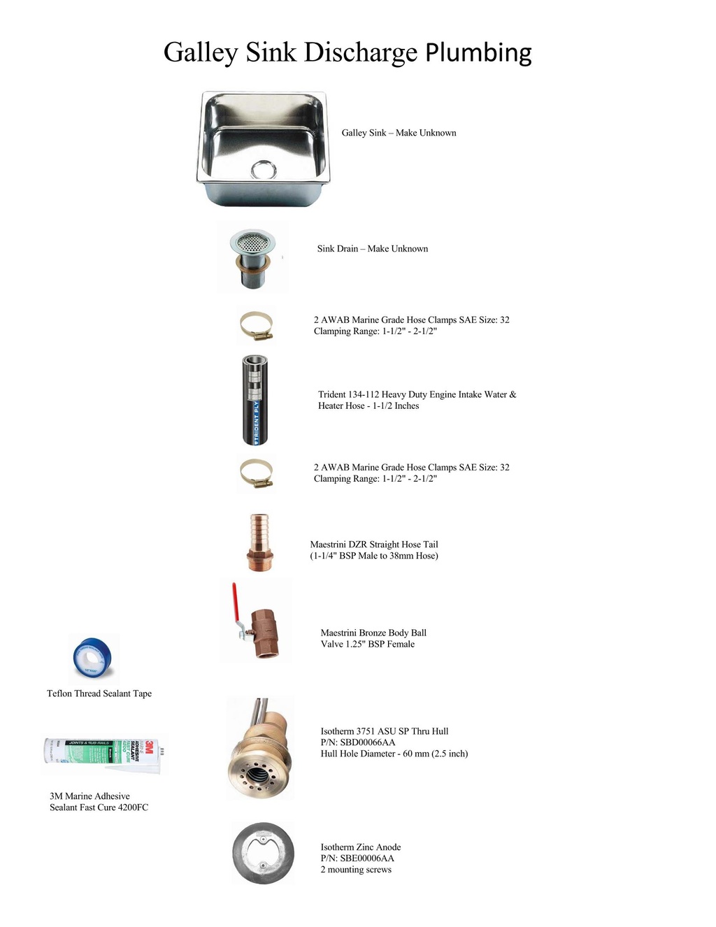 Galley Sink Isotherm Thru Hull Seacock – Installation - Dove Free Spirit