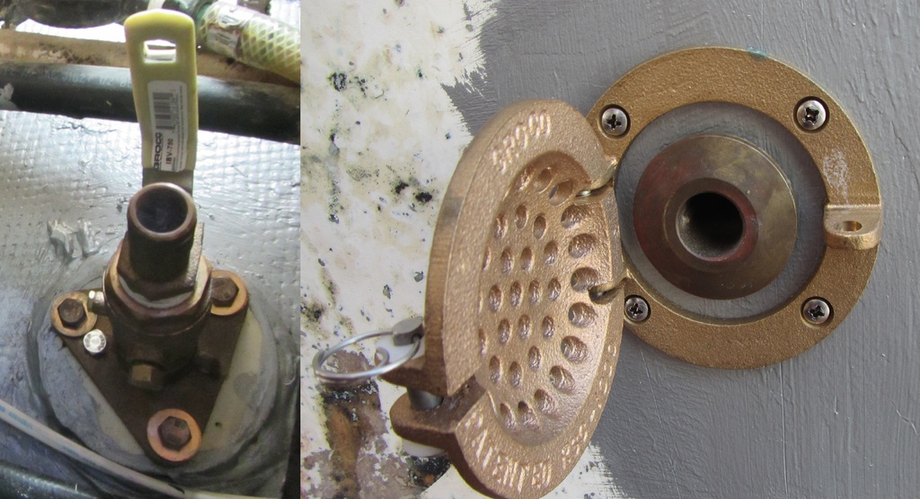 Galley Sink Seawater Thru Hull - Dove Free Spirit