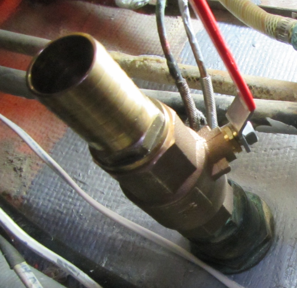 Galley Sink Isotherm Thru Hull Seacock – Installation - Dove Free Spirit