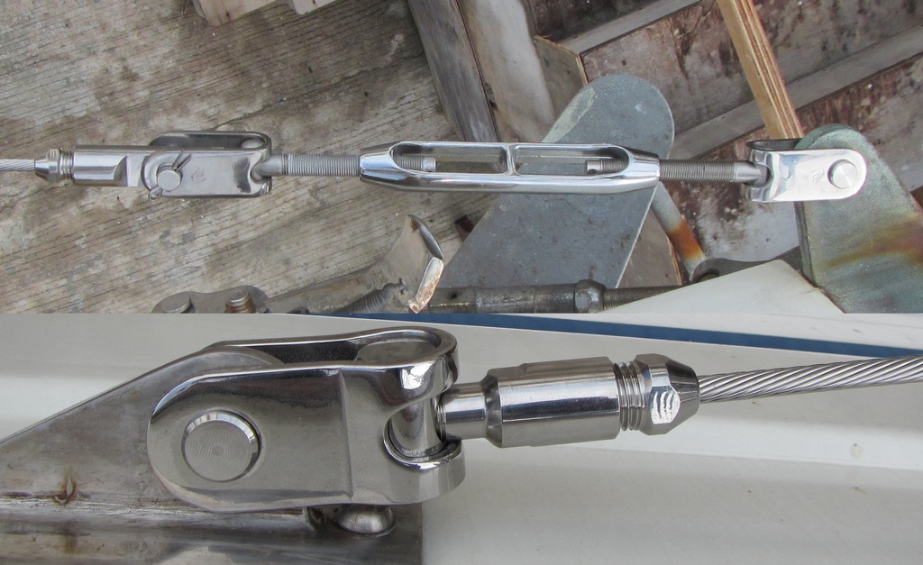 Bowsprit Whisker and Bobstay Rigging - Dove Free Spirit